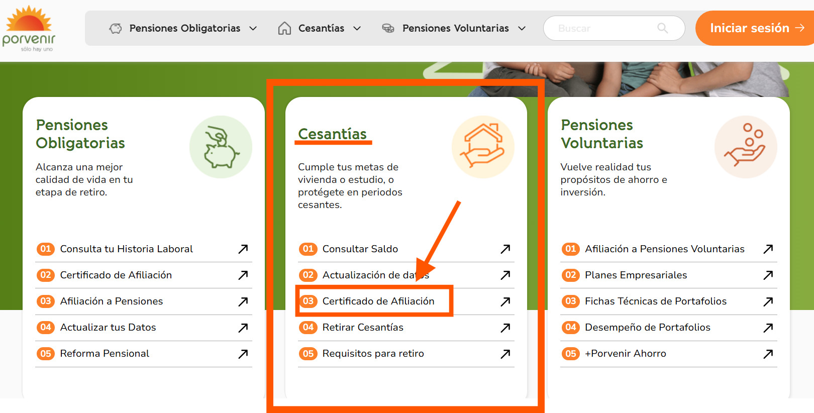 ¿Cómo consultar, retirar y descargar el certificado de cesantías en Porvenir? - Prosperidad Social