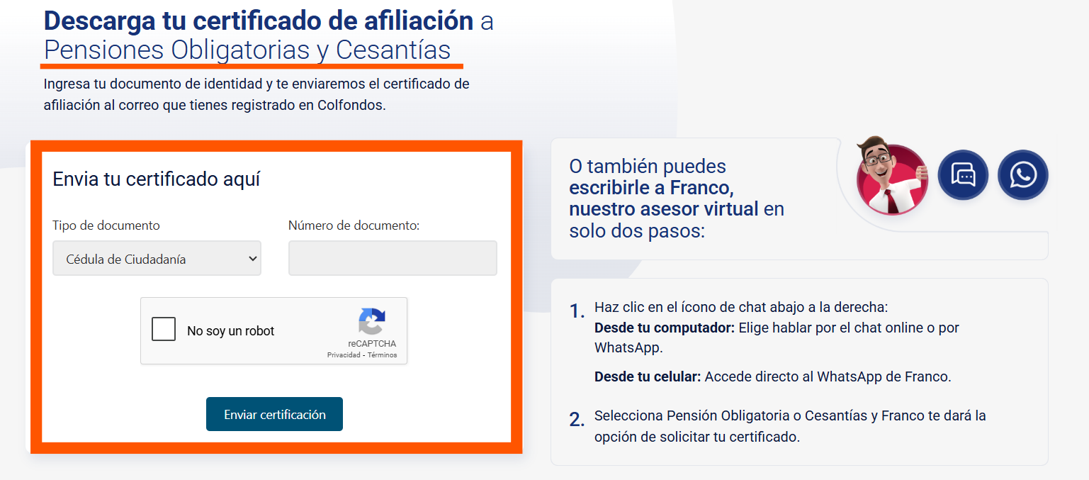 ¿Cómo consultar, retirar y descargar el certificado de cesantías en Colfondos? - Prosperidad Social